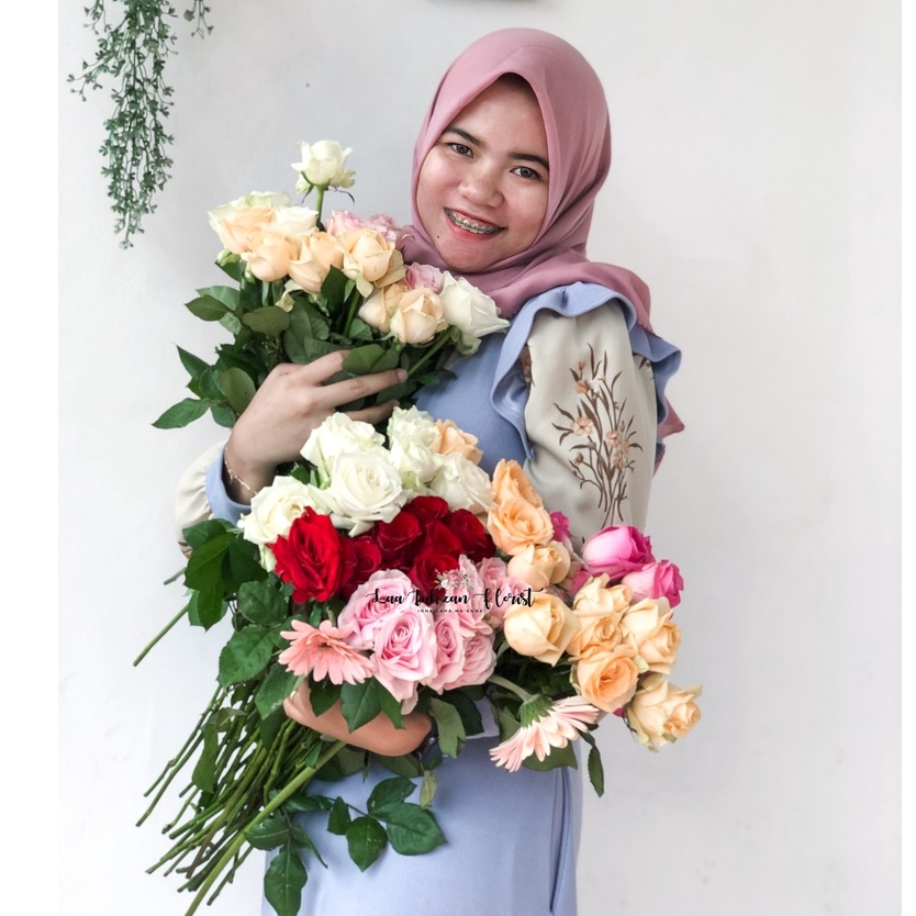 Jual BUNGA MAWAR FRESH FLOWER SEGAR BUNGA FLOWERS BUCKET BUNGA DEKORASI ...