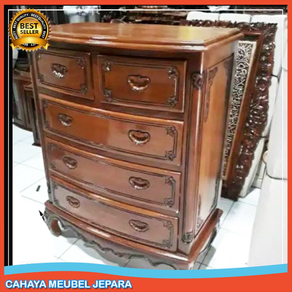 Jual LEMARI LACI KAYU UKIRAN JEPARA DRAWER FURNITURE TEMPAT PENYIMPANAN ...