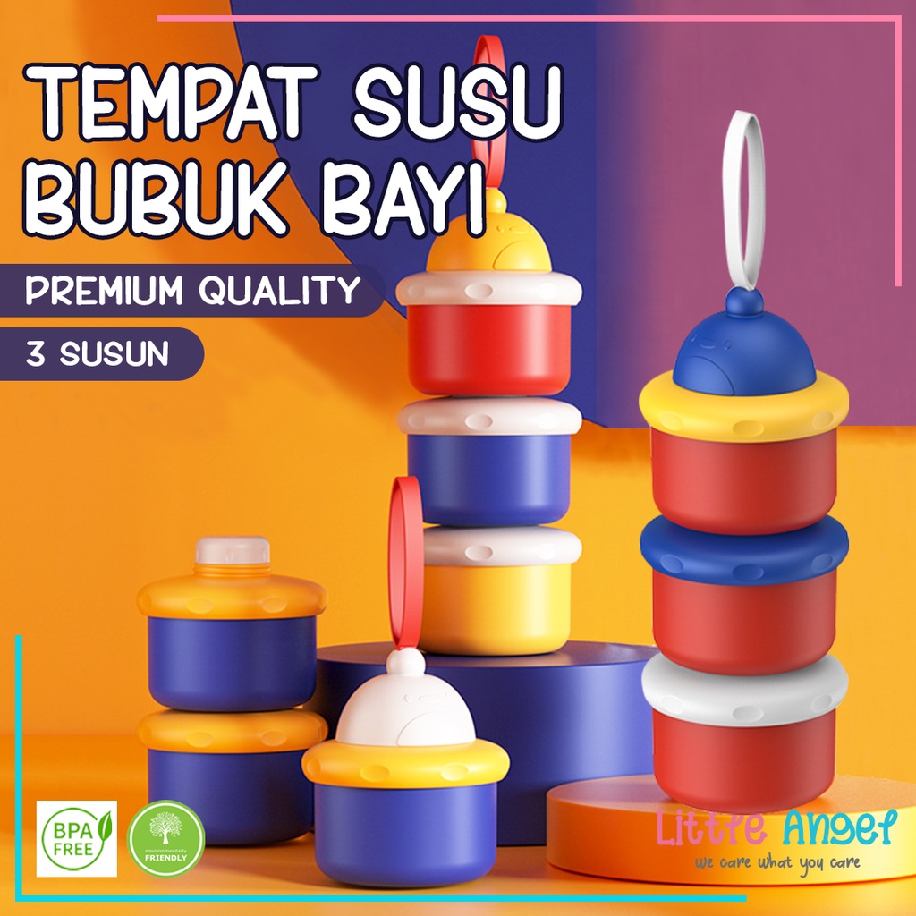 Jual Tempat Susu Susun Bayi Kotak Travel Susu Formula Wadah Sekat ...