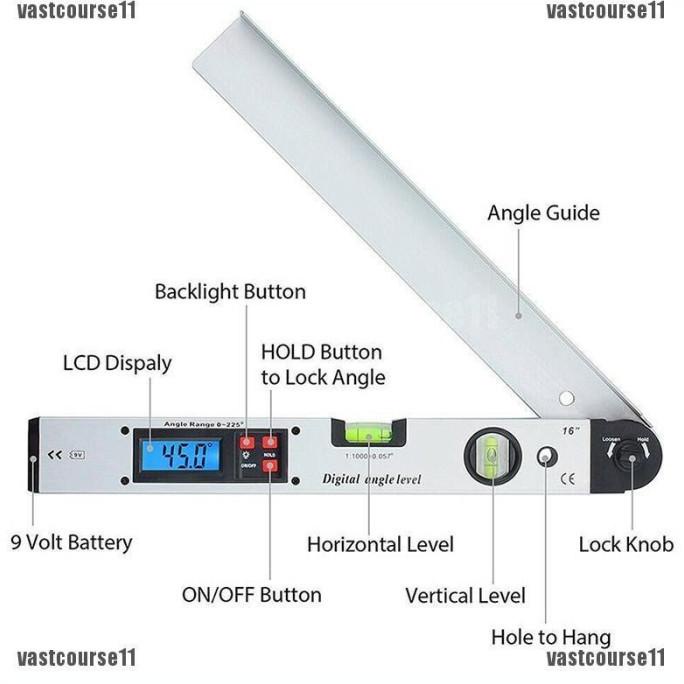 Jual ANGLE LEVEL / DEGREE DIGITAL ANGLE LEVEL METER / WATERPASS UKUR ...