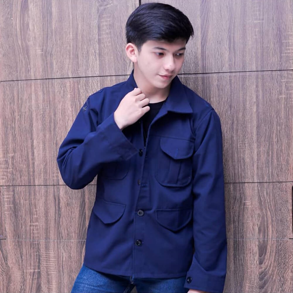 Jual PROMO Kemeja Parka Pria Navy / Kemeja Jaket / Outer Pria - ROW 002 ...