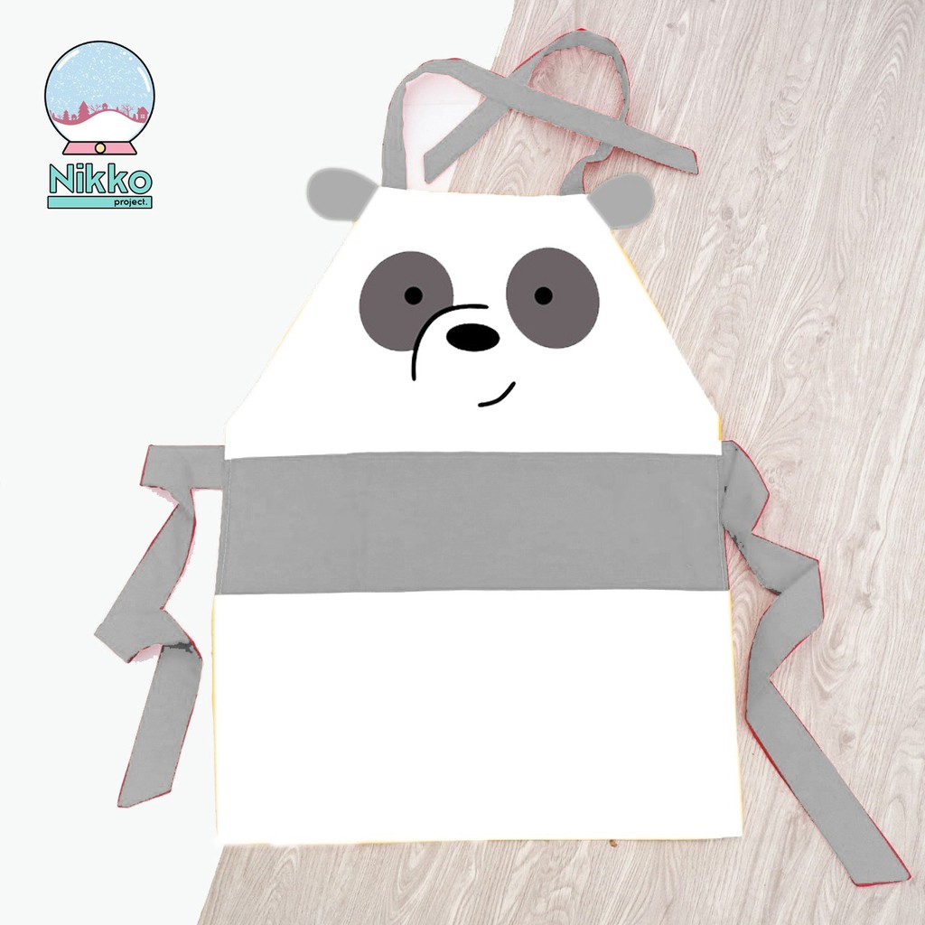 Jual NIKKO - Celemek Panda Apron Anak Dewasa Karakter Kartun Lucu Unik ...
