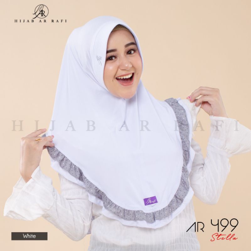 Jual Hijab bergo Ar 499 ( WHITE ) | Shopee Indonesia