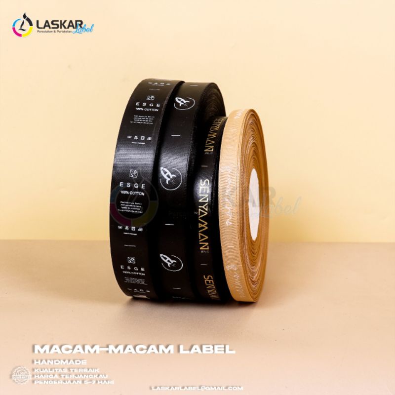 Jual Satin hitam label satin, label satin, satin sablon,label baju ...