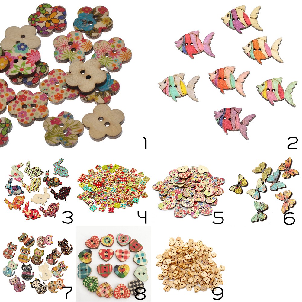 Jual KATALOG - [5PCS] Kancing Kayu / Wooden Button Seri Natural ...