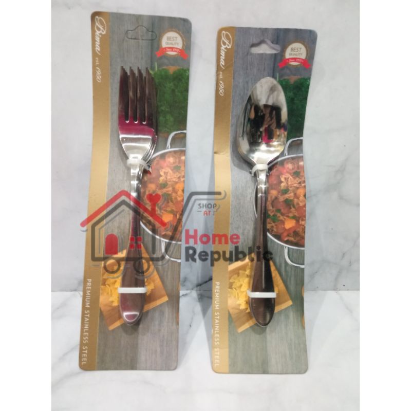 Jual DINNER SPOON & FORK BIMA RH001NP RH002NP SENDOK GARPU STAINLESS 6 ...