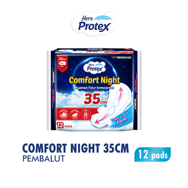 Jual Hers Protex Comfort Night Pembalut Wanita 35 cm Bag Isi 12 Pcs ...