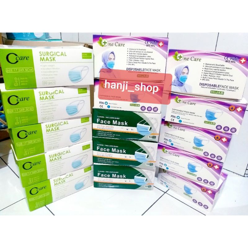 Jual MASKER NON MEDIS 3ply HIJAB DAN NON HIJAB ( EARLOOP & HEADLOOP ...