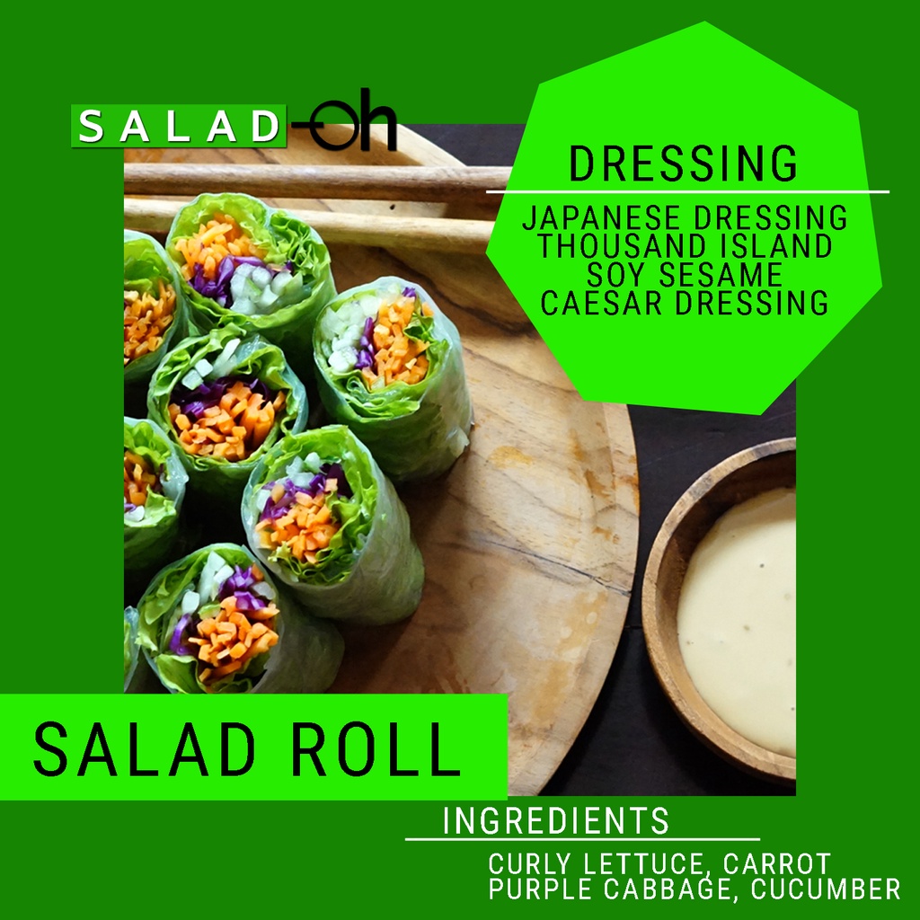Jual SALAD ROLL by SALAD .OH ( salad sayur / vietnamese roll ) | Shopee ...