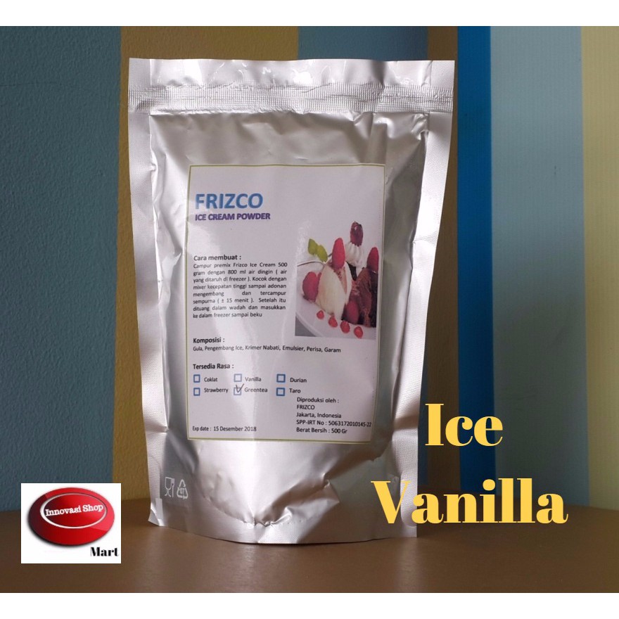 Jual VANILLA Ice Cream Frizco Instant Powder 500Gr Frisco Bubuk Es Krim ...