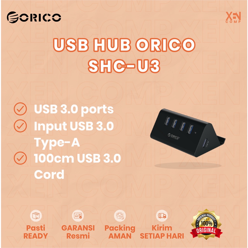 Jual ORICO SHC-U3 4 Port USB HUB 3.0 High Speed With Stand | Shopee ...