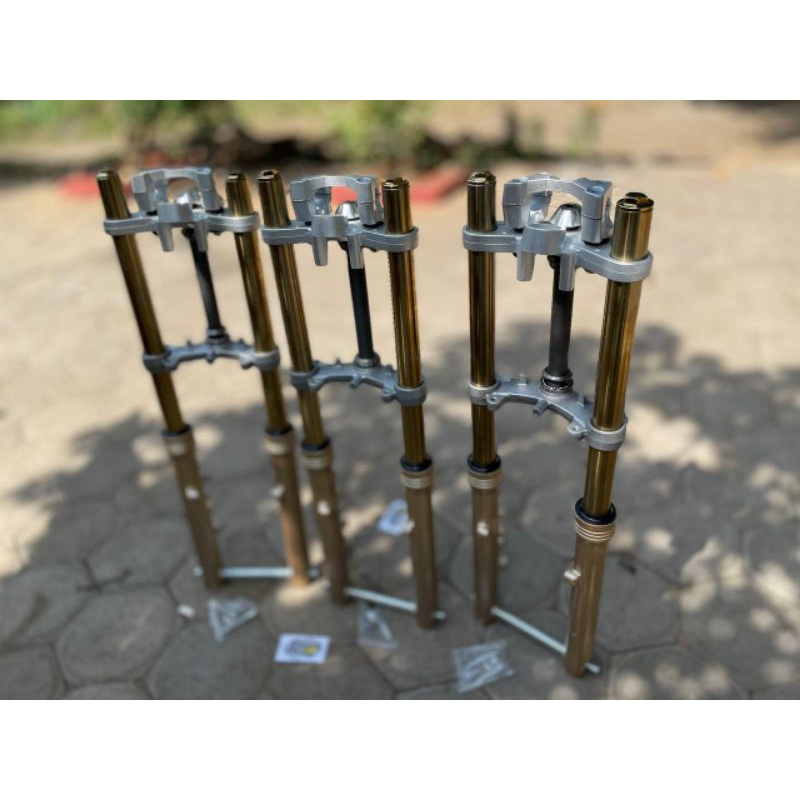 Jual SKOK SHOCK SHOCKBRAKER DEPAN NINJA RR AS GOLD IMPORT PNP HONDA CB ...