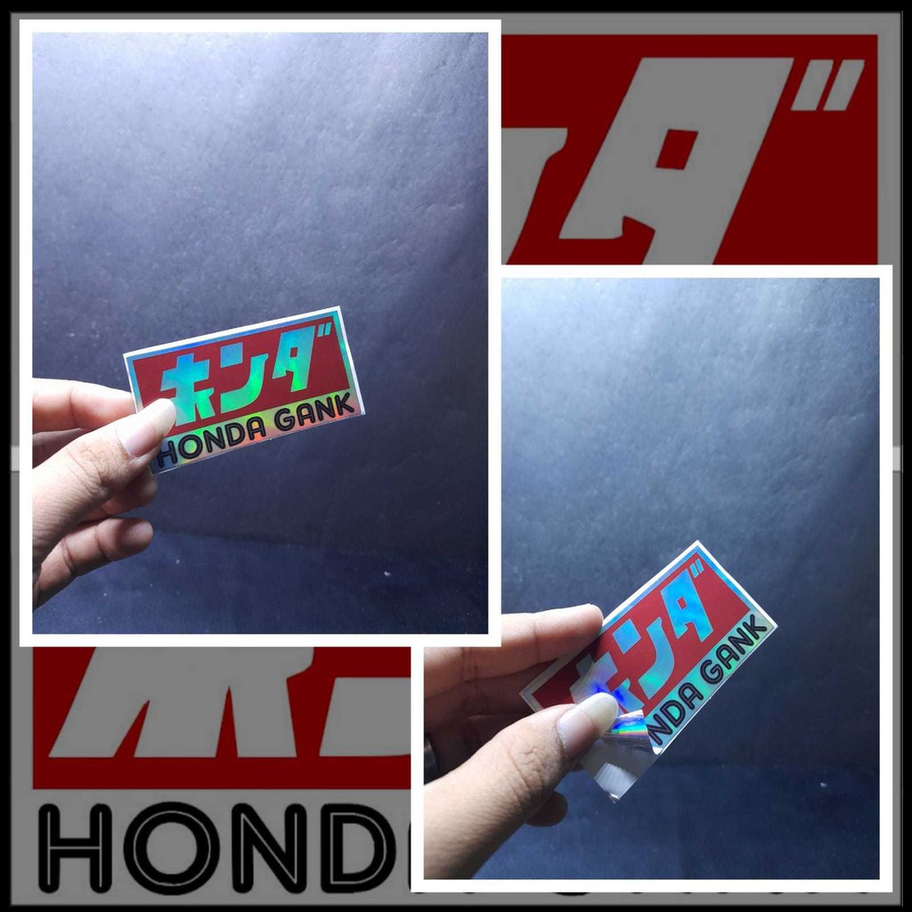 Jual Sticker Bahan Hologram Honda Gank | Shopee Indonesia