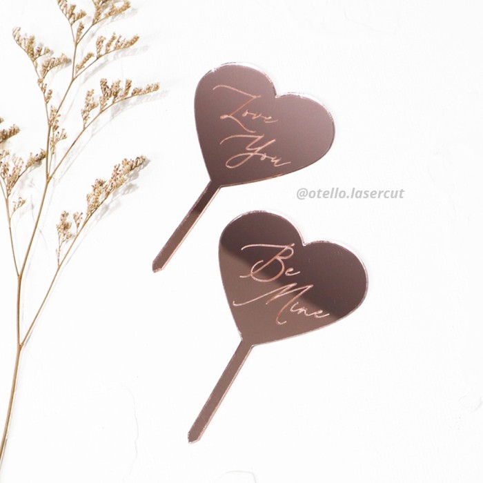 Jual Cupcake Topper Kue Hati Mini Valentine Caketopper Kue Grafir ...