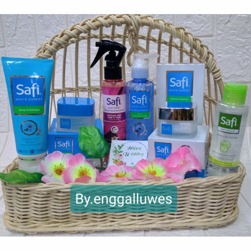 Jual PAKET SESERAHAN SKINCARE SAFI WHITE EXPERT FREE KRANJANG ROTAN ...