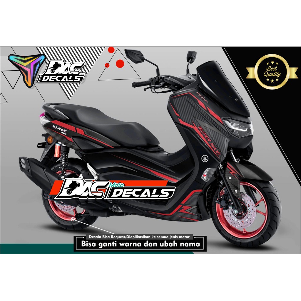 Jual Sticker decal full body Yamaha Nmax Hitam Merah | Shopee Indonesia