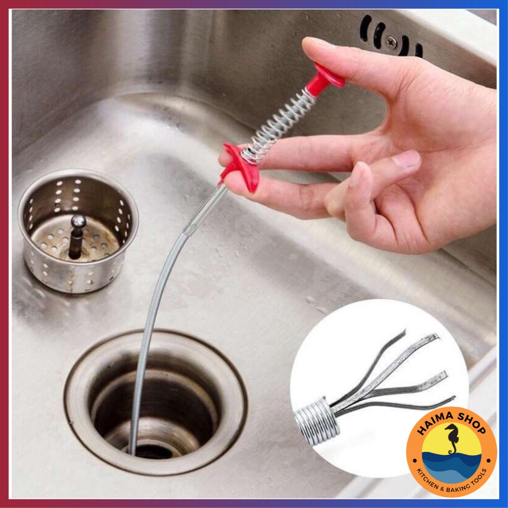 Jual Kawat Pembersih Saluran Air Pipa Wastafel / Kawat Penjepit Kotoran Anti Sumbat | Shopee ...