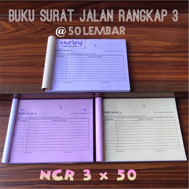 Jual Surat Jalan Besar NCR Rangkap 3 @ 50 Lembar - Isi Lebih Banyak ...