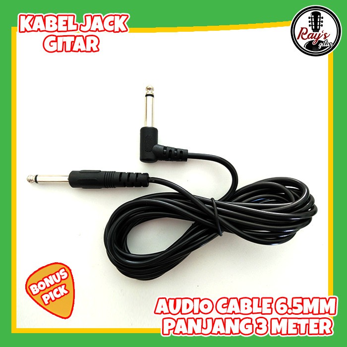 Jual Kabel Gitar / Kabel Jack Gitar Elektrik Akustik Bass 3 meter ...