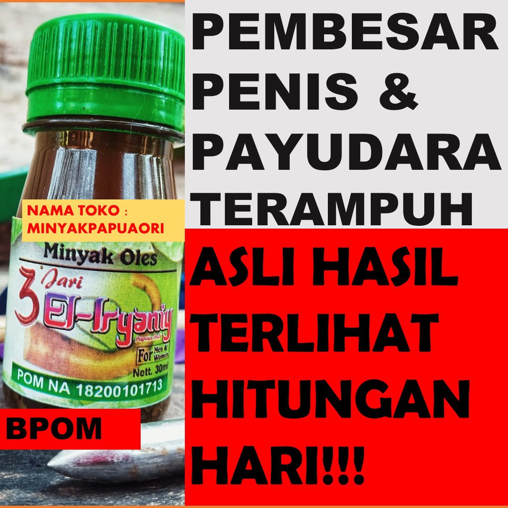 Jual [EI]Minyak Obat pembesar pennis alat vital kelamin laki mr pria daun bungkus 3 jari papua ...
