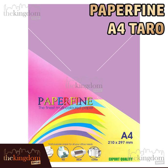 Jual Paperfine Kertas HVS Warna A4 Taro Violet Ungu Purple Isi / 100 ...