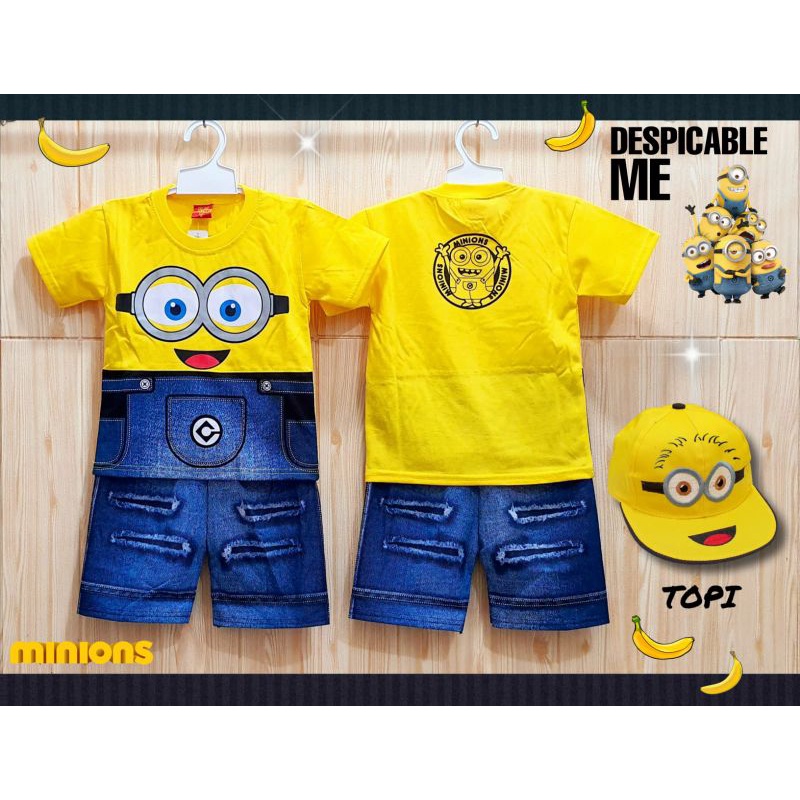 Jual MINIONS SETELAN ANAK DAN TOPI MINIONS TERBARU | Shopee Indonesia