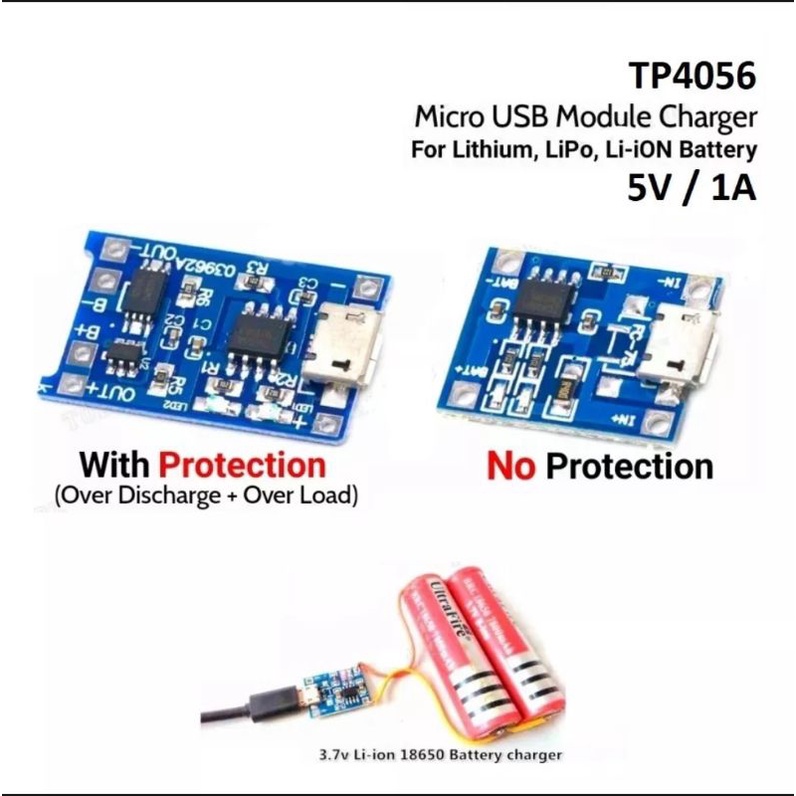 Jual TP4056 Lithium Battery Charger | Shopee Indonesia