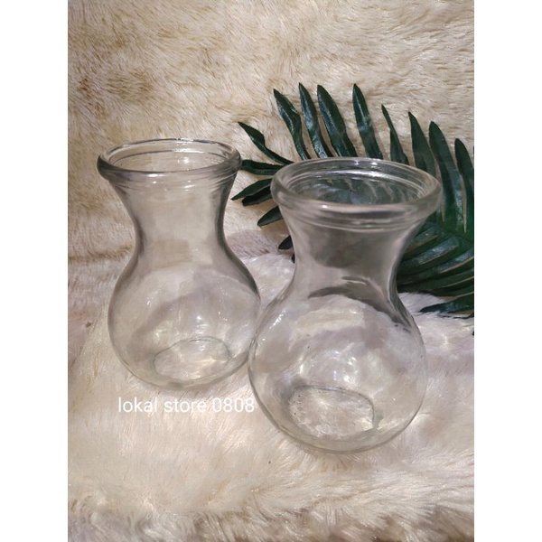 Jual VAS KACA BULAT BENING/ VAS BUNGA AESTHETIC/ CLEAR GLASS FLOWER ...