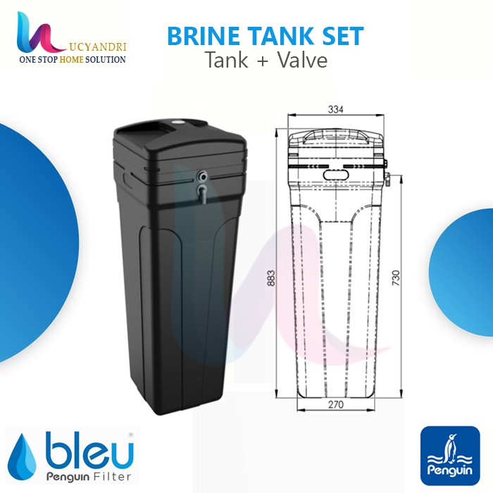 Jual Brine Tank Set + Valve 100 L Tangki untuk tambahan Filter Penguin ...