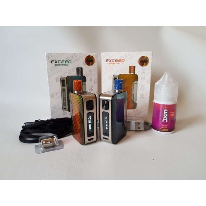 Jual PAKET SIAP NGEBUL MOD POD EXCEED GRIP PRO 40W 1500mah FREE LIQUID ...