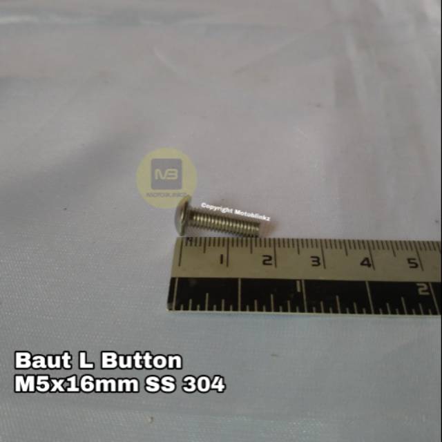 Jual Baut L Button M5 x 16 Drat 0.8 Stainless Steel SS 304 | Shopee ...