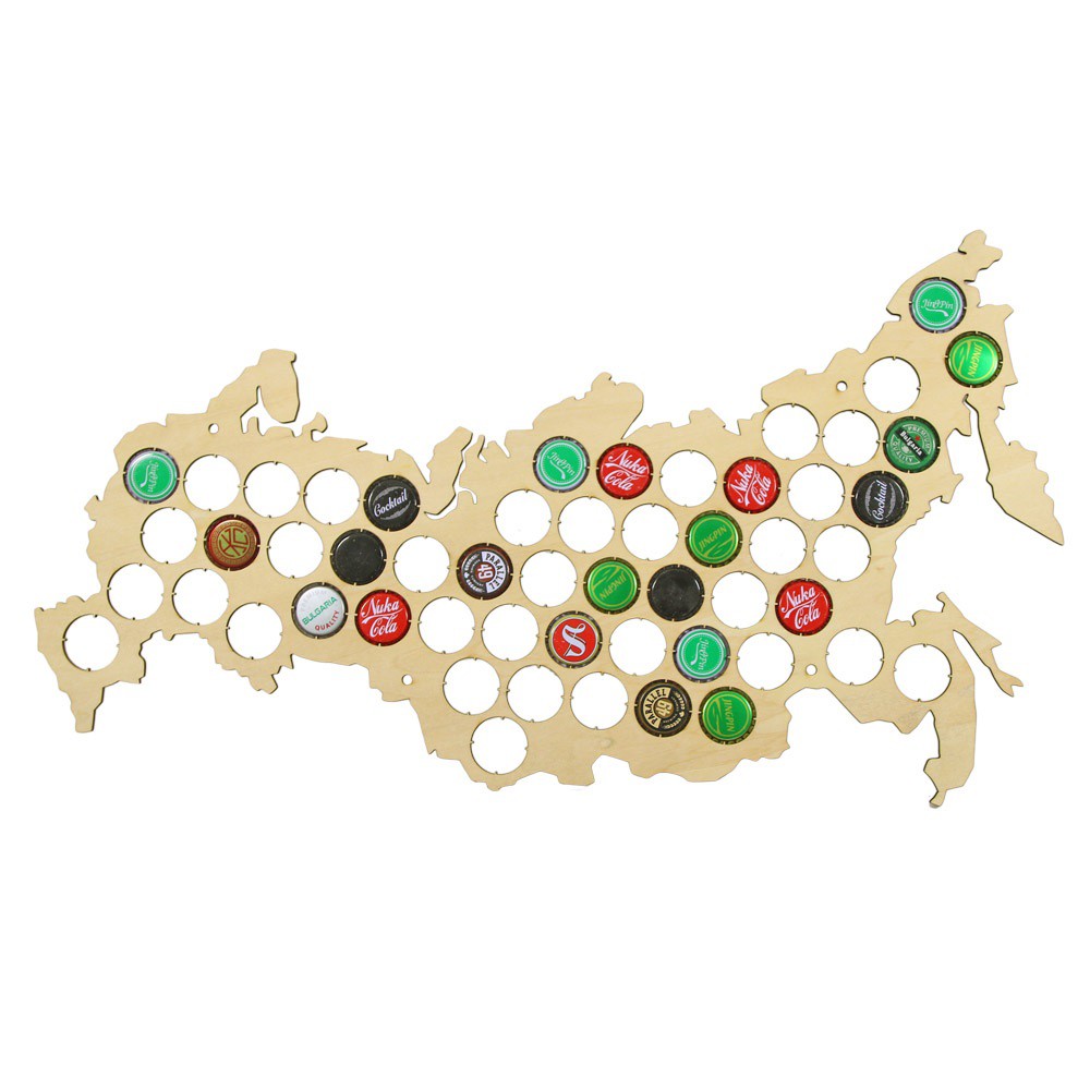Jual Russian Federation Beer Cap Map Russia Wine Cap Collector Display ...