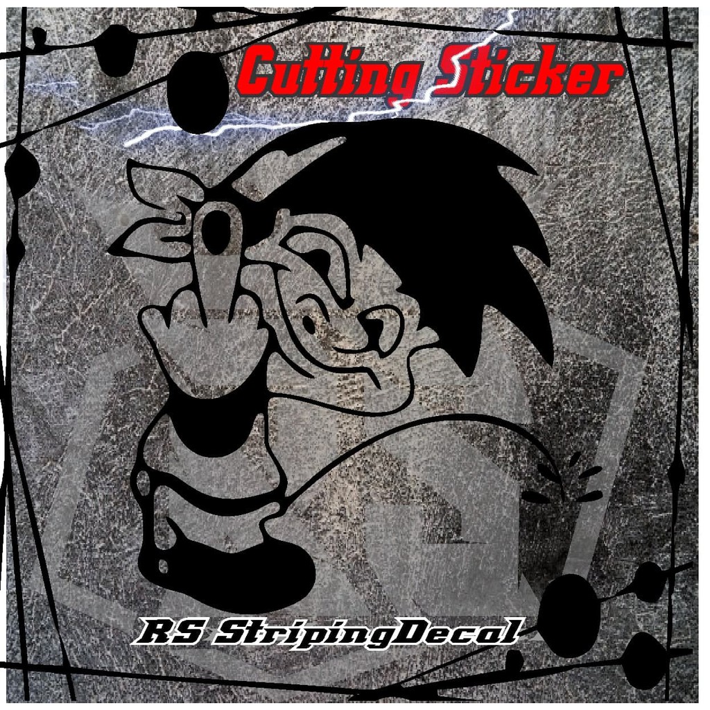 Jual STICKER CUTTING SILUET ORANG KENCING LUCU MOBIL TRUCK L300 CUTTING ...