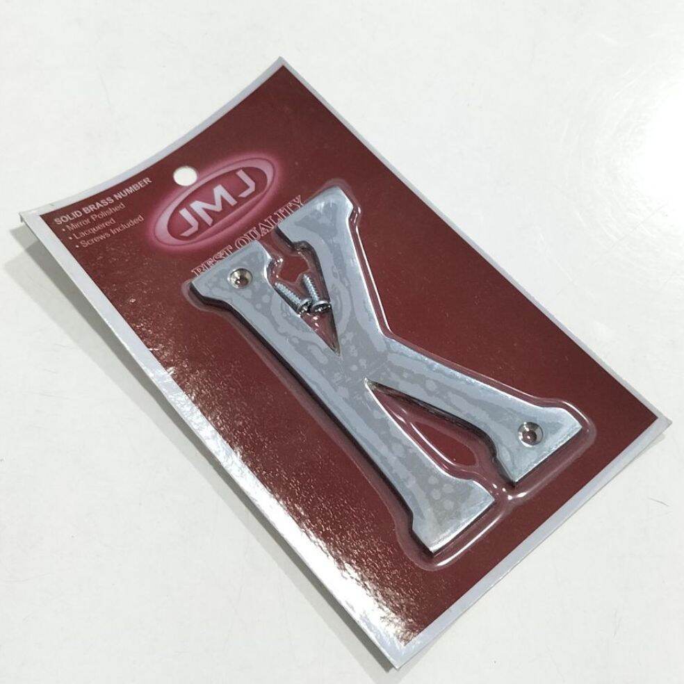 Jual Huruf Pagar rumah Kuningan Chrome Huruf K - B261 | Shopee Indonesia