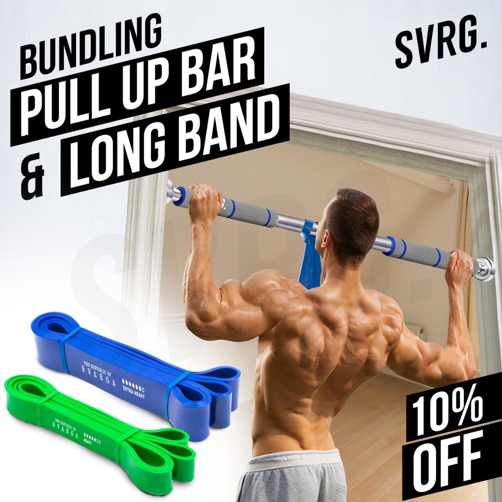 Jual The Republic of Svarga Pull Up Bar & Long Resistance Band/Exercise ...
