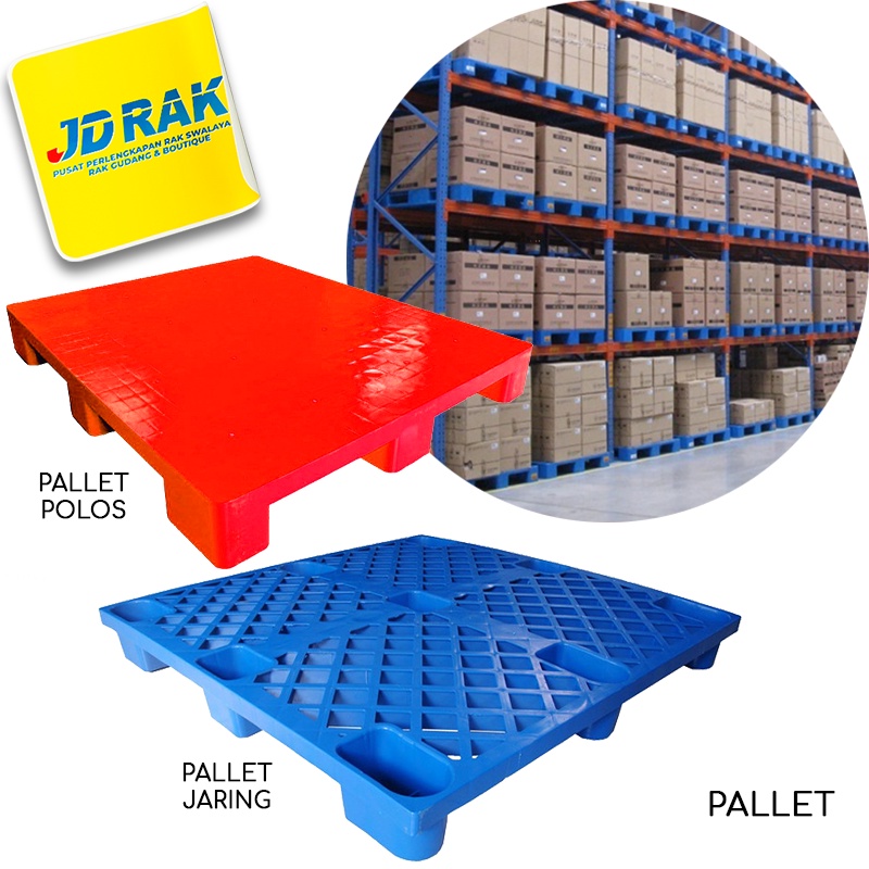 Jual Pallet palet plastik tebal polos jaring berlubang tatakan barang gudang | Shopee Indonesia