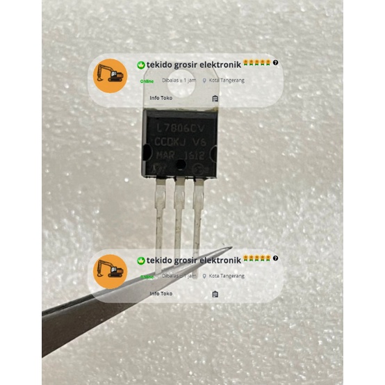 Jual TRANSISTOR REGULATOR 7806 L7806 LM 7806 CV TR IC PSU REGULATOR ...