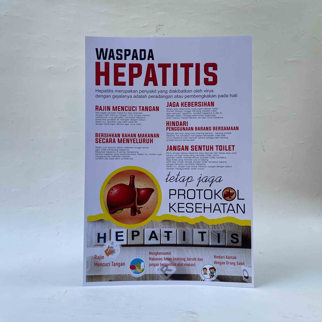 Jual Poster Hepatitis 2022, Poster kesehatan, Poster UKS, Poster ...