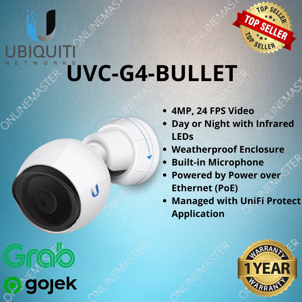 Jual Ubiquiti UVC-G4-BULLET UniFi Protect G4-Bullet Camera | Shopee ...