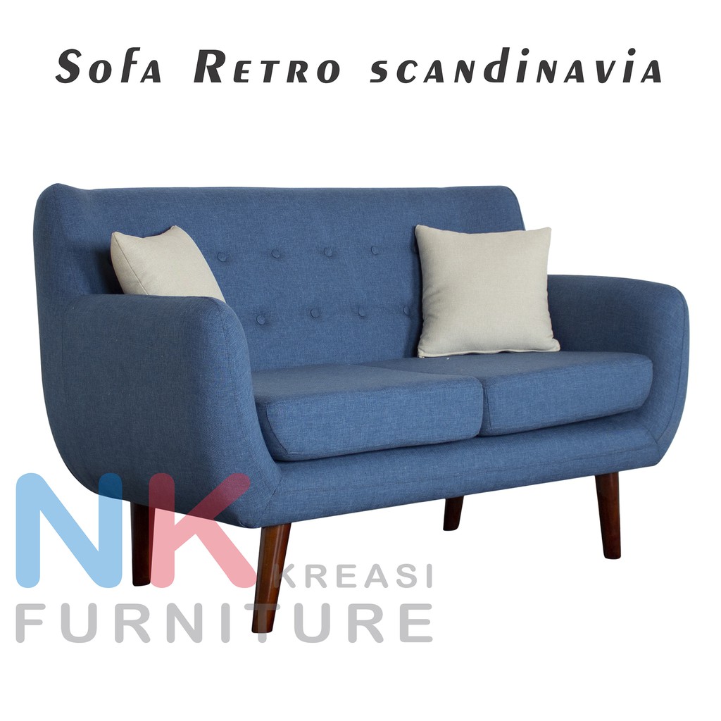 Jual Sofa Kursi Retro 2 dudukan minimalis, sofa retro classic 2 seater ...