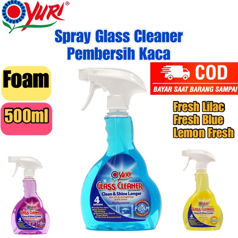 Jual Semprotan Pembersih Kaca Yuri Glass Cleaner Foam Sabun Pengkilap ...