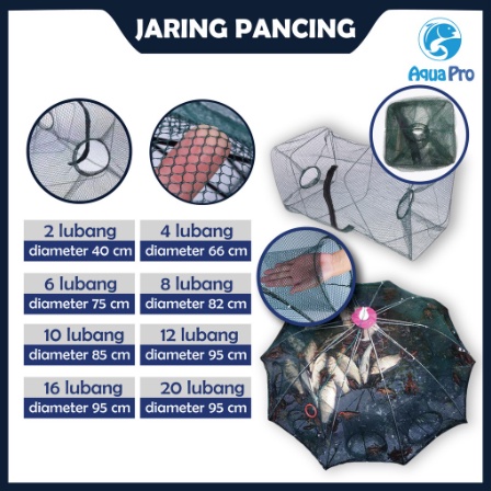 Jual PERANGKAP JARING 2 4 6 8 10 12 16 20 LUBANG BUBU PAYUNG ALAT JARING PANCING JALA IKAN UDANG ...