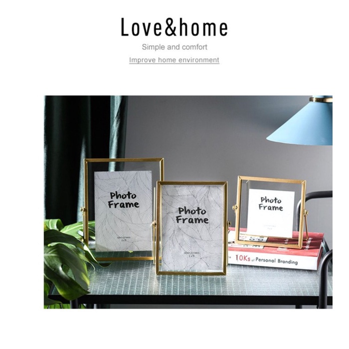 Jual Gold Metal Photo Frame Vintage Nordic - Bingkai Foto | Shopee ...