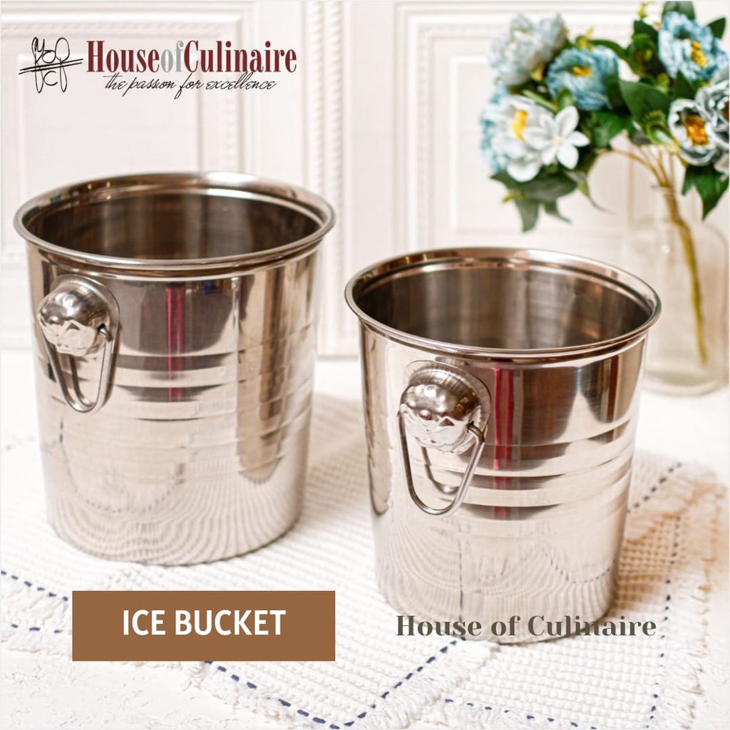 Jual Ice Bucket 5 Liter Tempat Wadah Es Batu Ember Stainless Steel ...