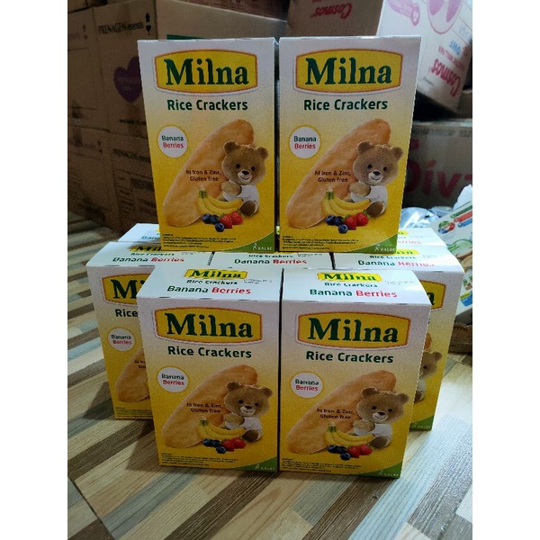Jual MILNA RICE CRACKERS/BISKUIT MILNA/NATURE DELIGH/BUBUR MILNA ...