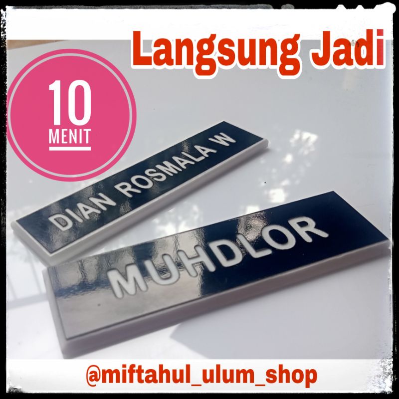 Jual LANGSUNG JADI NAME TAG PAPAN NAMA DADA TERCEPAT KILAT EXPRESS ...