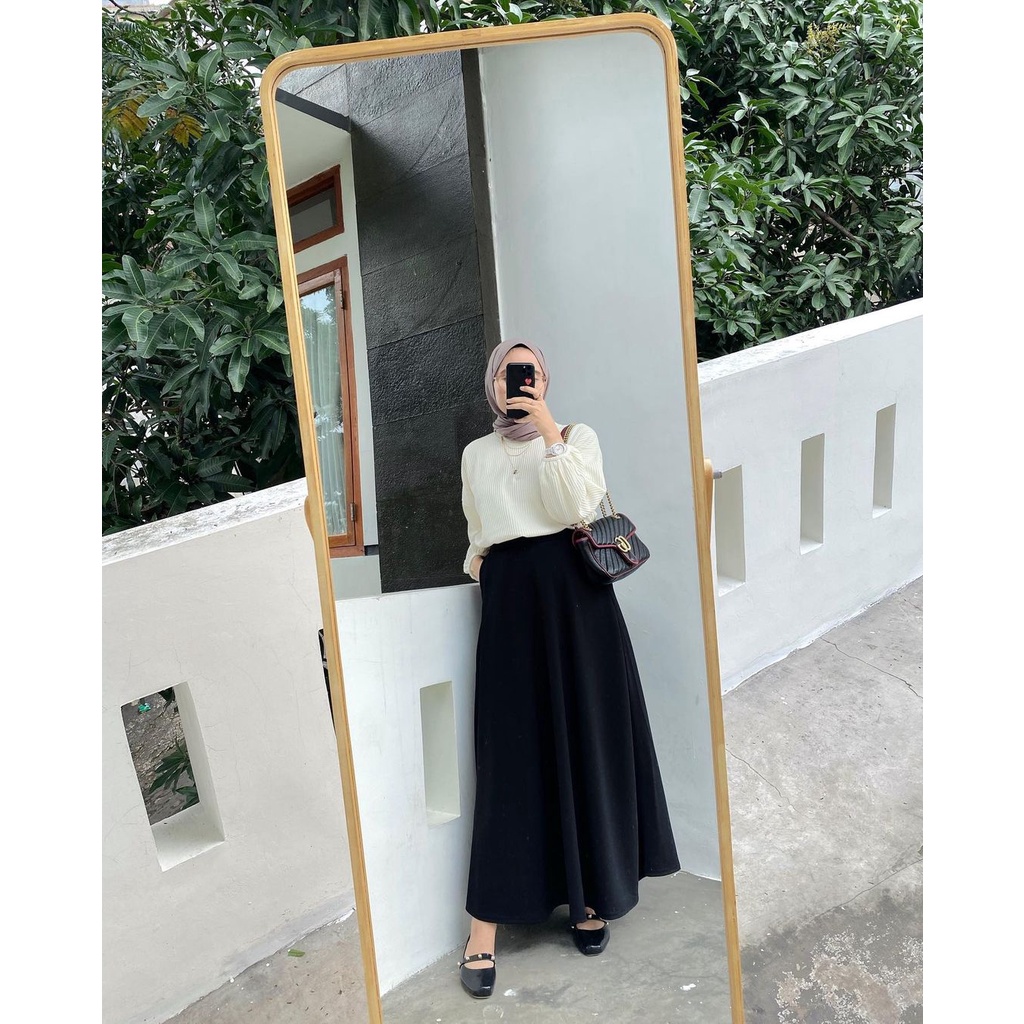 Jual ROK SCUBA PANJANG JUMBO / ROK KERJA FORMAL / ROK A LINE | Shopee ...