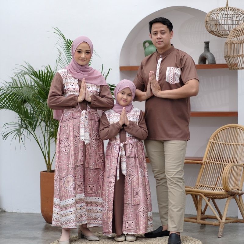 Jual FAMSET / SARIMBIT KELUARGA / GAMIS COUPLE IBU DAN ANAK BAHAN SILK ...