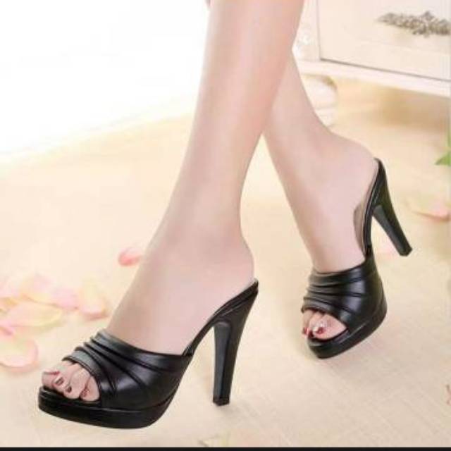 Jual high heels sandal sepatu wanita kokop silky# sandal kondangan ...