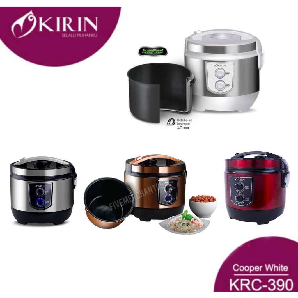 Jual Rice Cooker Kirin KRC 390 CR 2 L Magic Com Kirin KRC 390 HA Keramik Penanak Nasi Kirin 390 ...